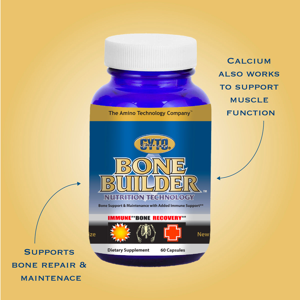 Bone Builder/ New Larger Size 60ct /Twin Pack – CytoCharge
